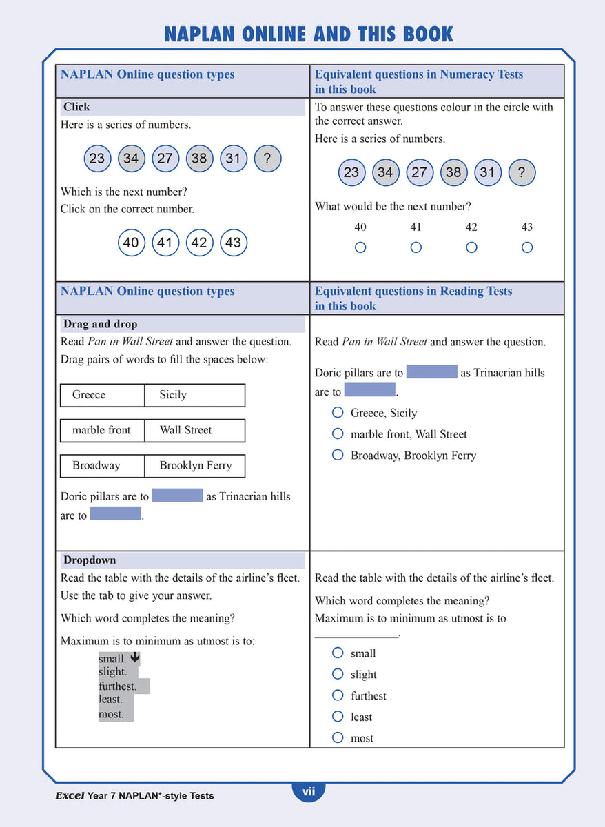 Excel - Year 7 NAPLAN*-style Tests – Coco Gifts and Books