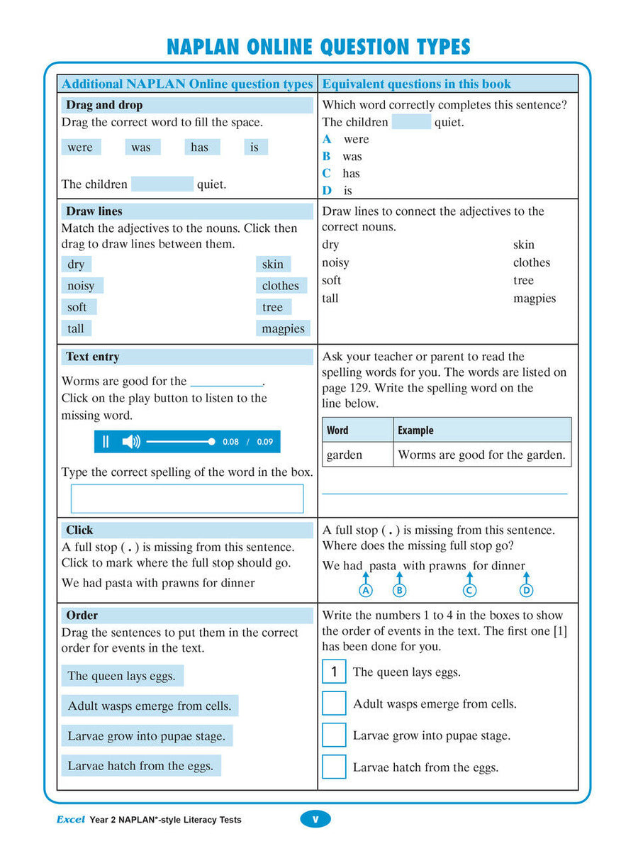 Excel - Year 2 NAPLAN*-style Literacy Tests – Coco Gifts and Books
